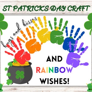 St Patrick's Day Handprint Craft for Preschool, St Patrick Homeschool ...