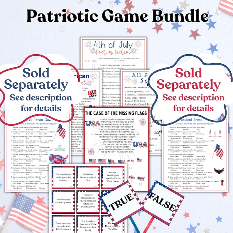 Fun Facts US Presidents Game Patriotic Presidential Fun Trivia Games ...