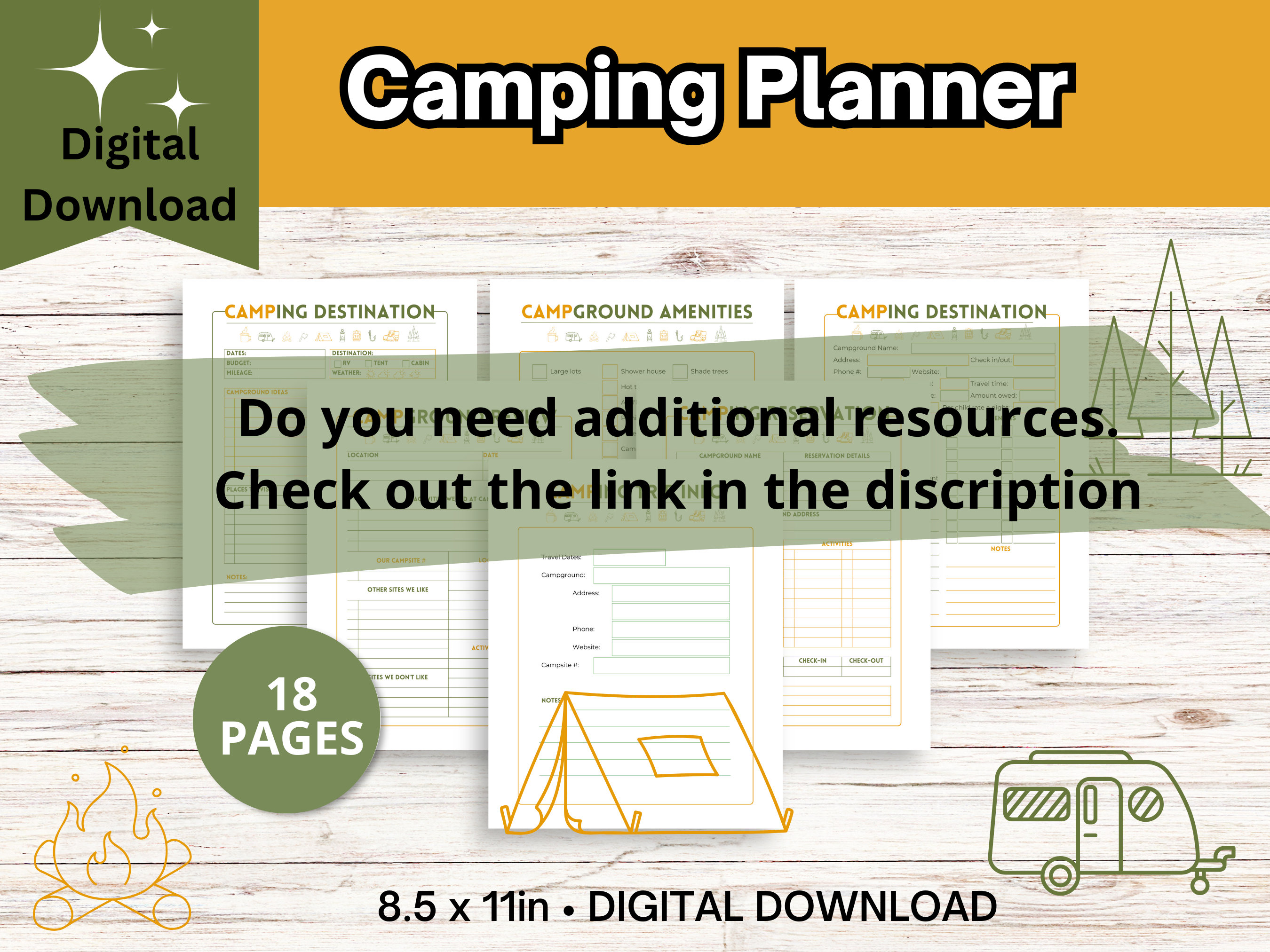 Camping Checklist, Camping Planner, Camping Packing Checklist, Rv ...