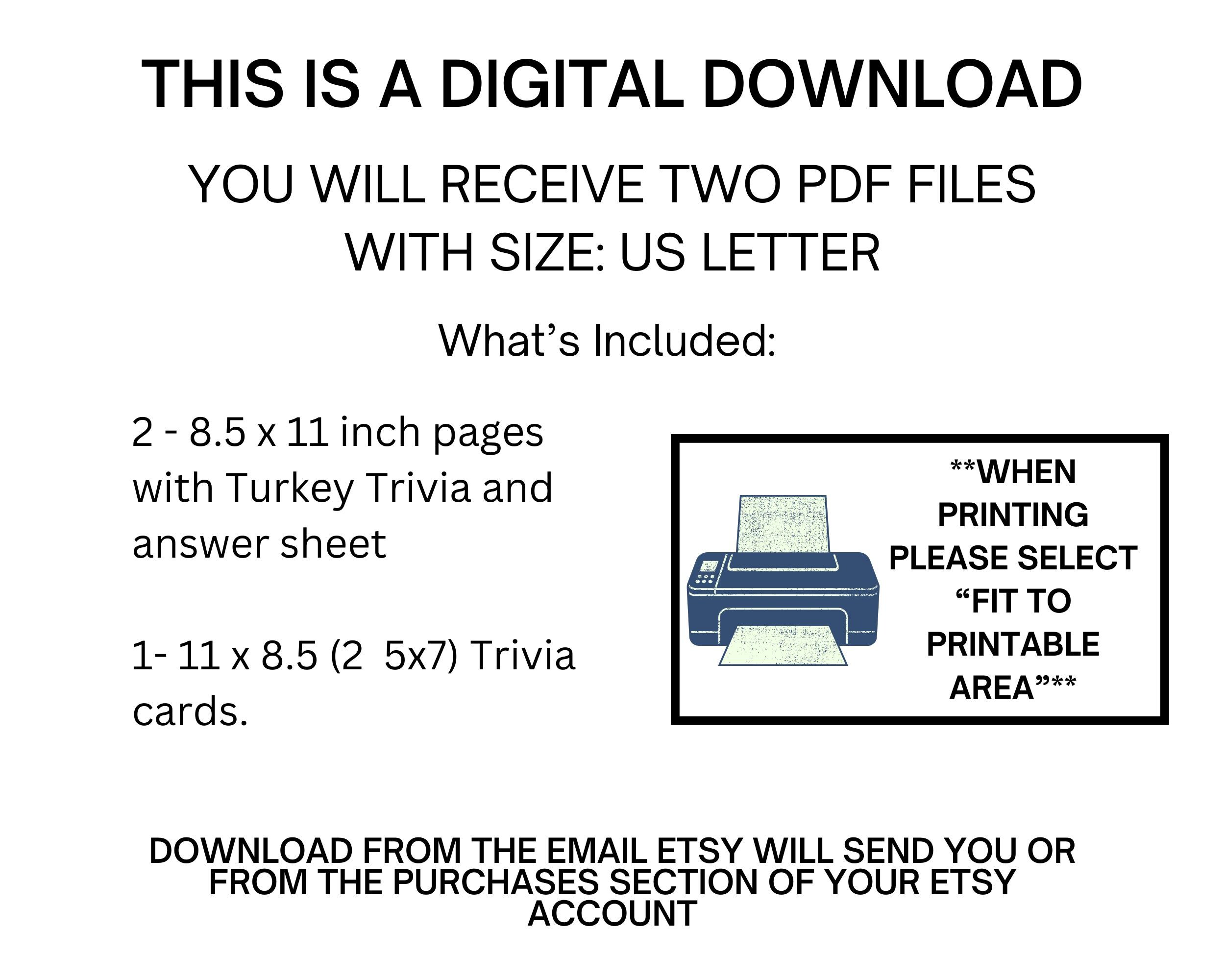 Turkey Trivia, Thanksgiving Trivia Game, Classroom Games, Turkey Quiz ...