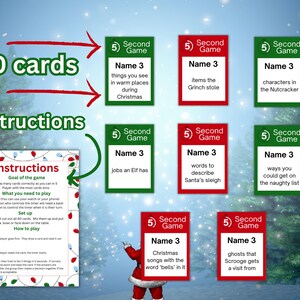 Christmas 5 Second Game, Christmas Party Game, Games for Christmas ...