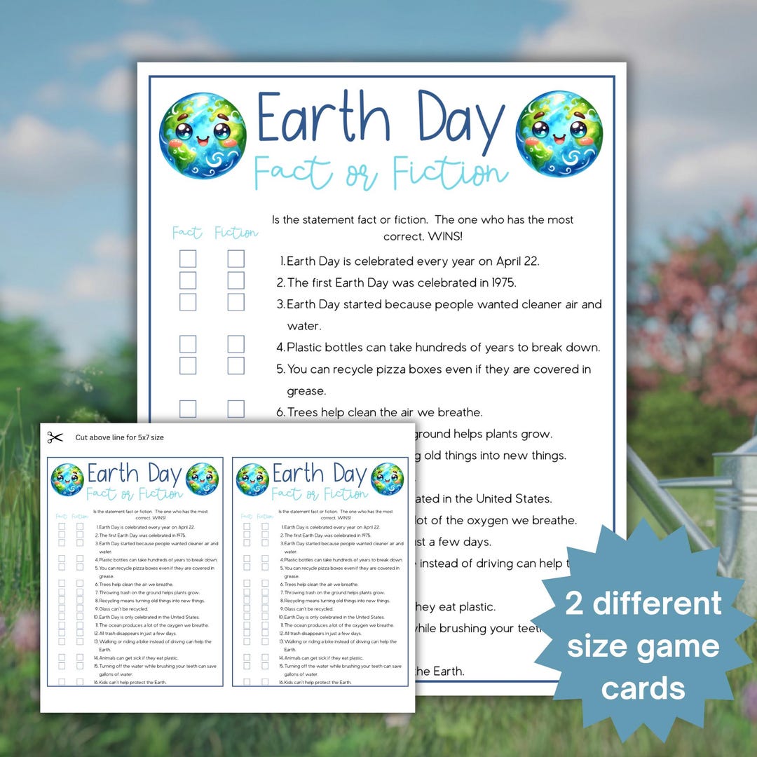 Earth Day Fact or Fiction True or False Game Earth Day Homeschool ...