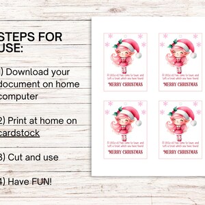 You've Been Elfed, Pink Elf Christmas Gift Tag, Pink Holiday Gift Tag ...