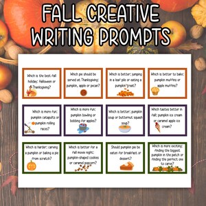Homeschool Writing Prompts Homeschooler Resource Fall Would You Rather ...
