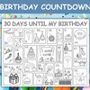 Birthday Countdown for Child Calendar Countdown for Birthday Coloring ...
