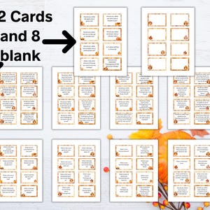 Thanksgiving Conversation Starter Cards, Thanksgiving Dinner Icebreaker ...