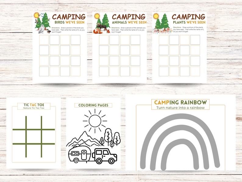 Camping Bundle, Camp Games, Camping Themed Party Games, Campfire Games ...