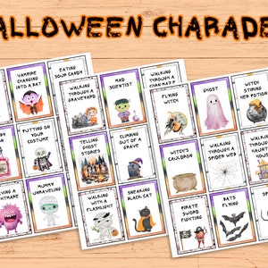 Halloween Charades, Halloween Party Games, Charades Printable, Kids ...