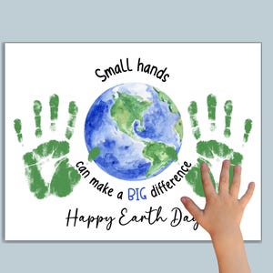 Earth Day Handprint Art Craft for Homeschool Activity Earth Day ...