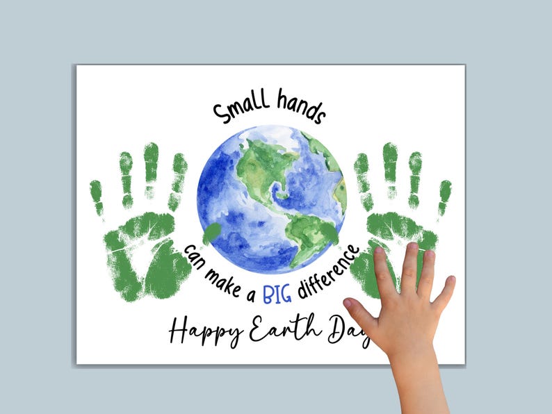 Earth Day Handprint Art Craft for Homeschool Activity Earth Day ...