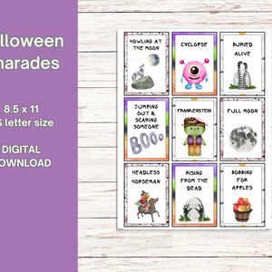 Halloween Charades, Halloween Party Games, Charades Printable, Kids ...