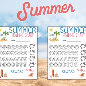 Summer Reading Log for Kids, Summer Reading Chart, Summer Reading Log ...