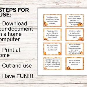 Thanksgiving Conversation Starter Cards, Thanksgiving Dinner Icebreaker ...