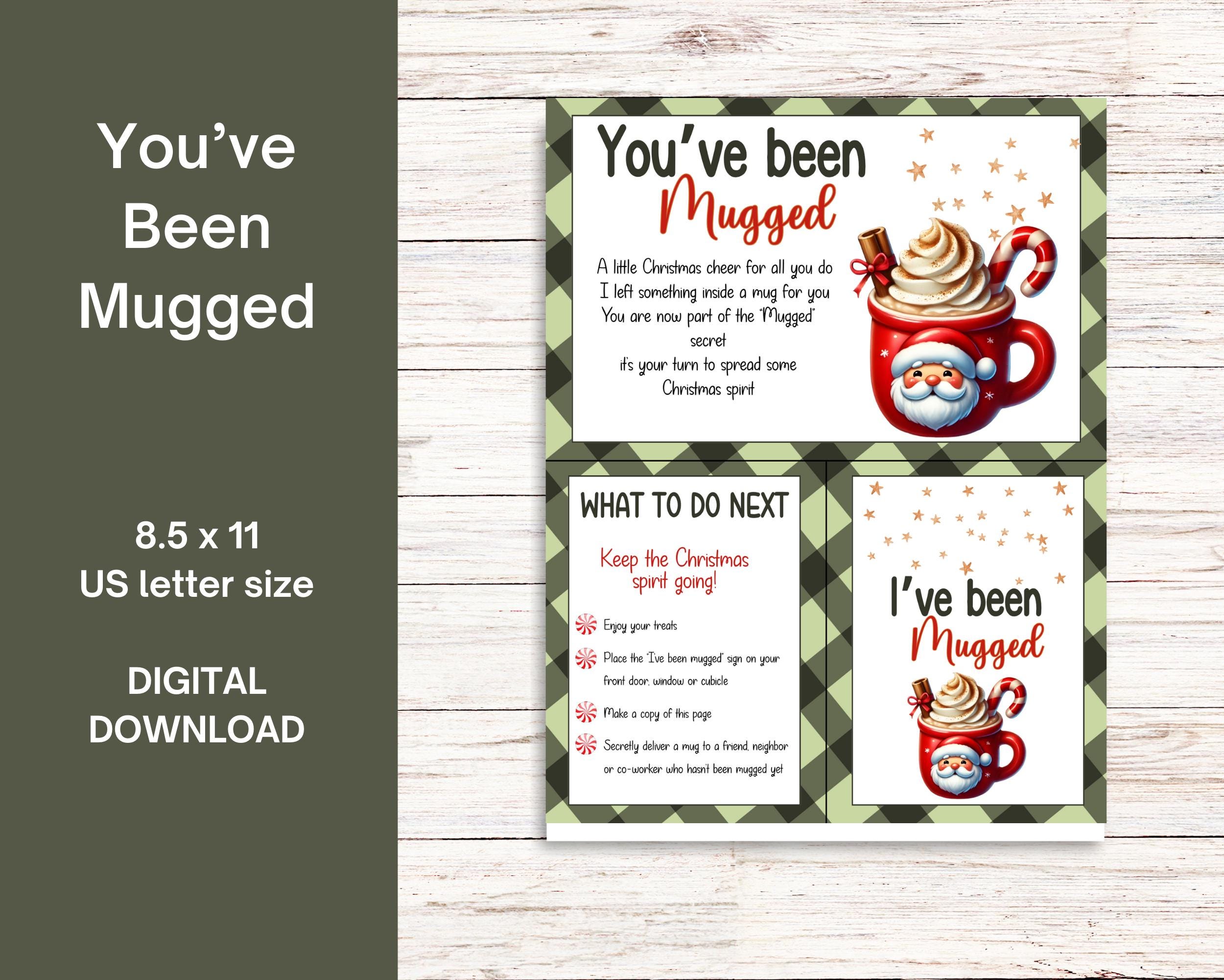 You've Been Mugged Christmas Printable Gift Exchange Game, Christmas ...