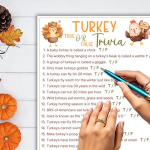 Turkey Trivia, Thanksgiving Trivia Game, Classroom Games, Turkey Quiz ...