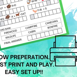 Escape Room for Kids, Printable Escape Room Kit, Wilderness Camp Escape ...