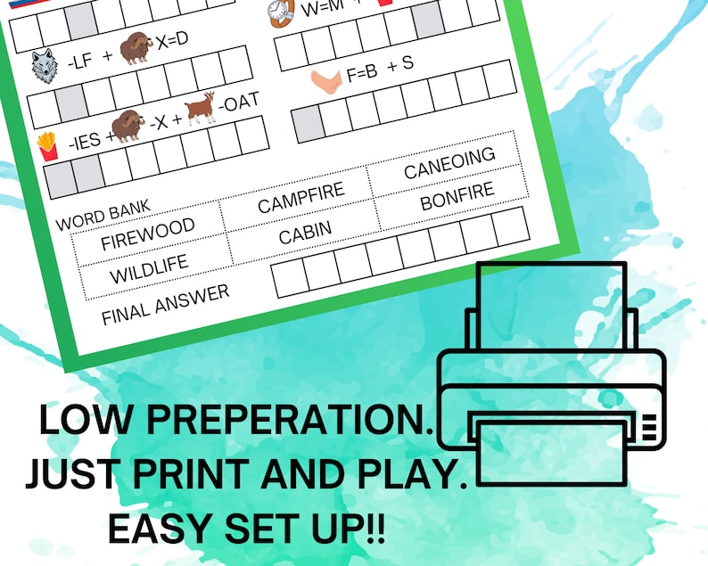 Escape Room for Kids, Printable Escape Room Kit, Wilderness Camp Escape ...