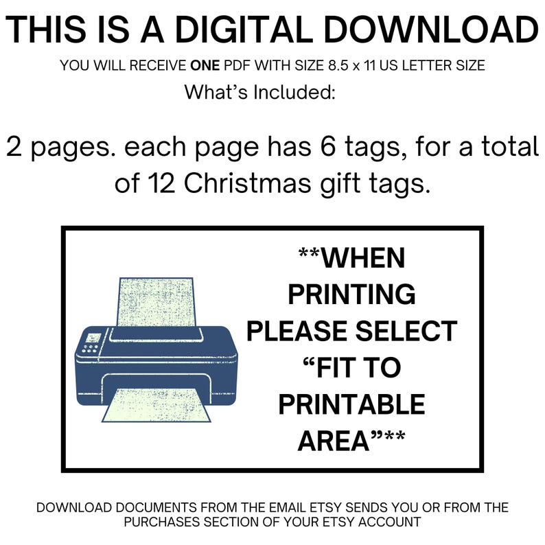 12 Days of Christmas Gift Tags Advent Calendar Christmas Countdown ...