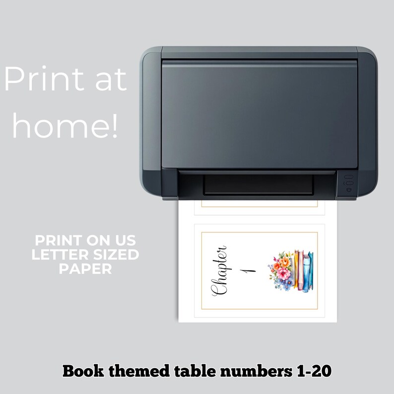 Book Themed Table Numbers for Baby Birthday Bridal Wedding Shower ...