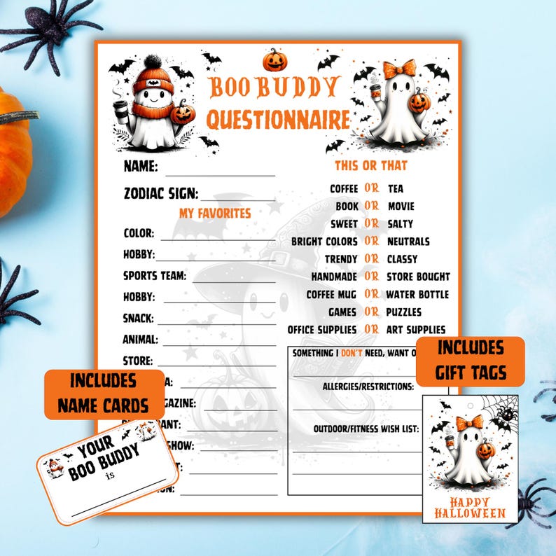 Boo Buddy Secret Halloween Work Gift Exchange You've Been Booed Gift ...