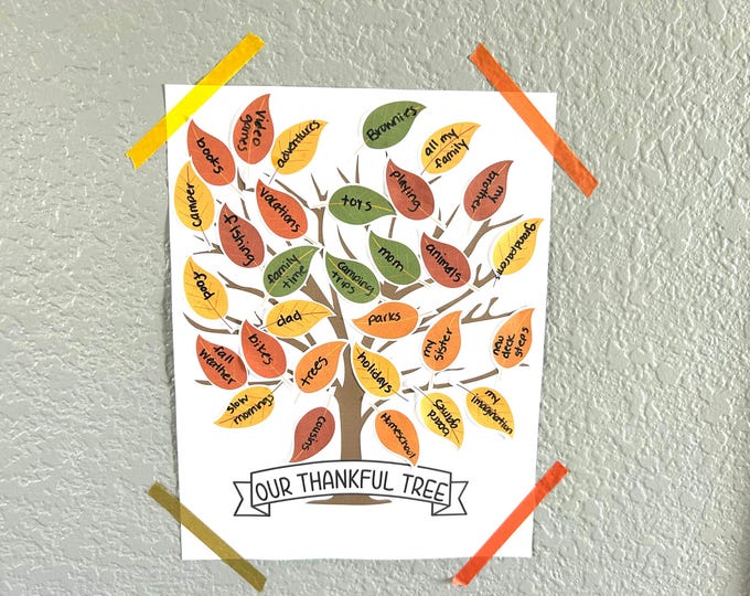 Gratitude Tree Activity Kit | Printable Template | Kids Thanksgiving ...