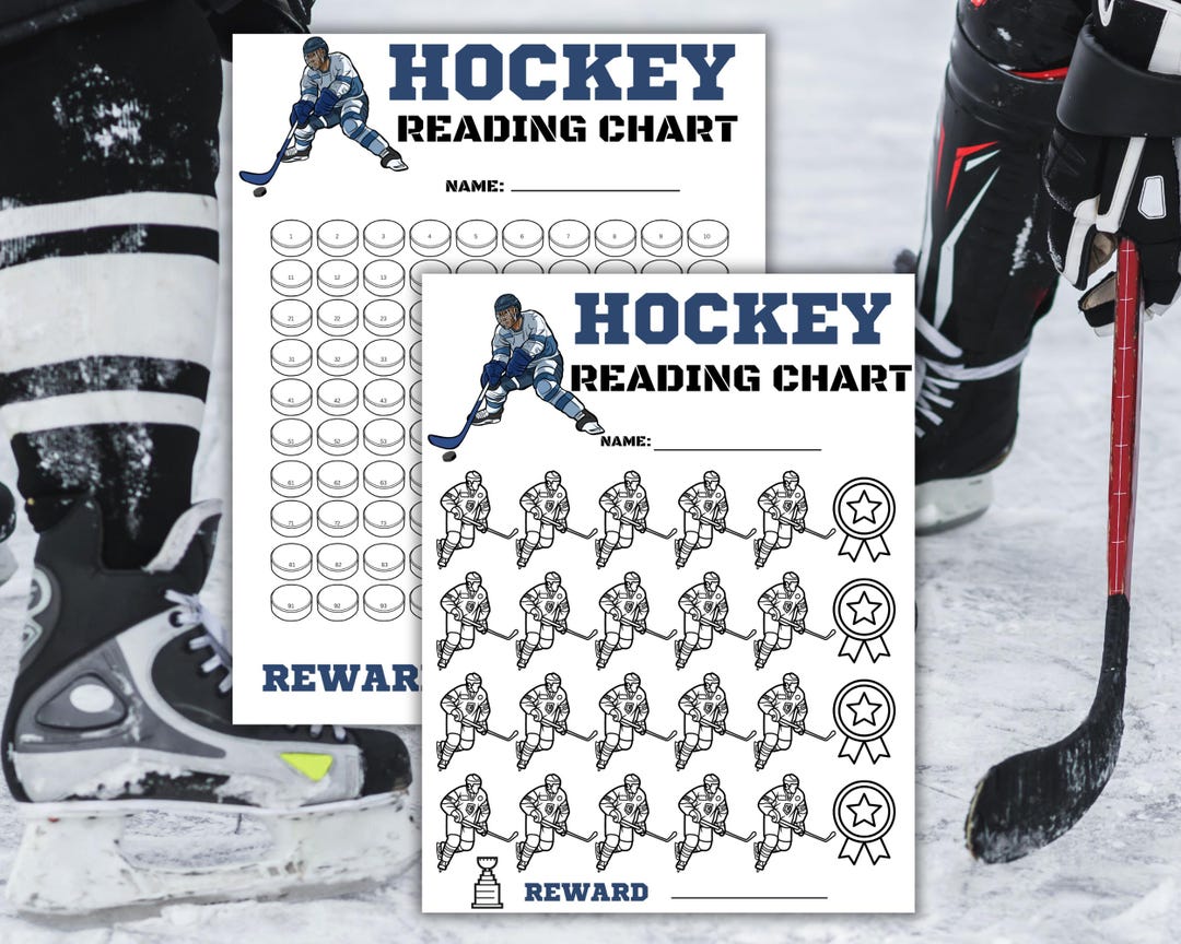 Hockey Reading Log, Hockey Reading Chart, Sports Reading Tracker ...