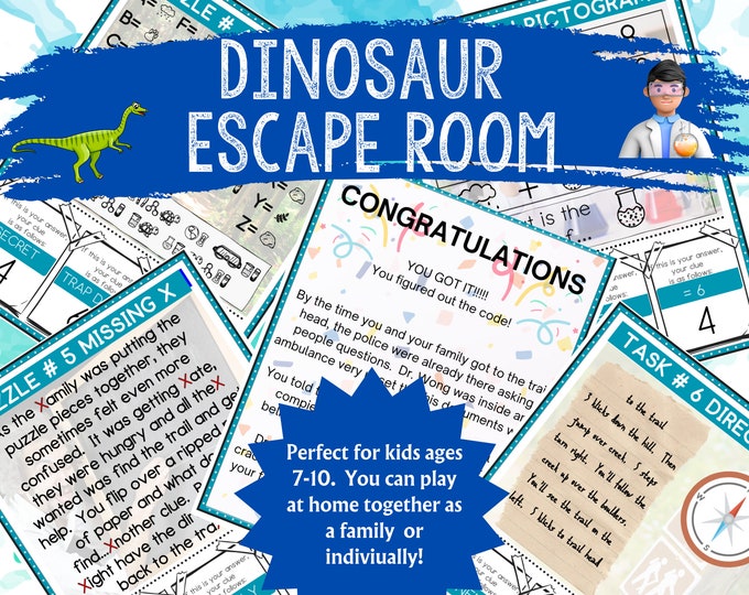 Escape Room for Kids, Printable Escape Room Kit, Wilderness Camp Escape ...