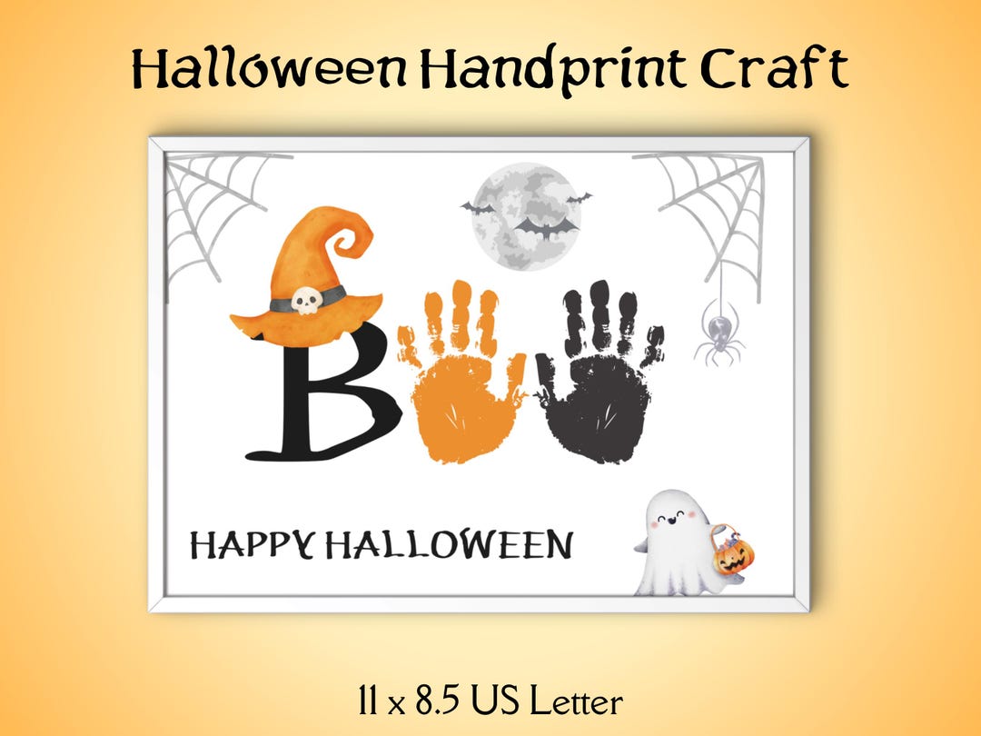 Halloween Handprint Craft, Halloween Craft, Halloween Preschool ...