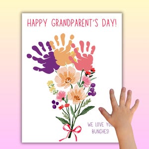 Grandparent's Day Handprint Craft, Grandparent's Day Craft, DIY Gift ...