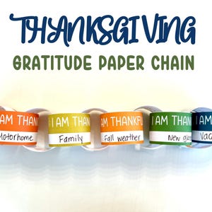 Thanksgiving Gratitude Paper Chain, Family Thanksgiving Activity ...