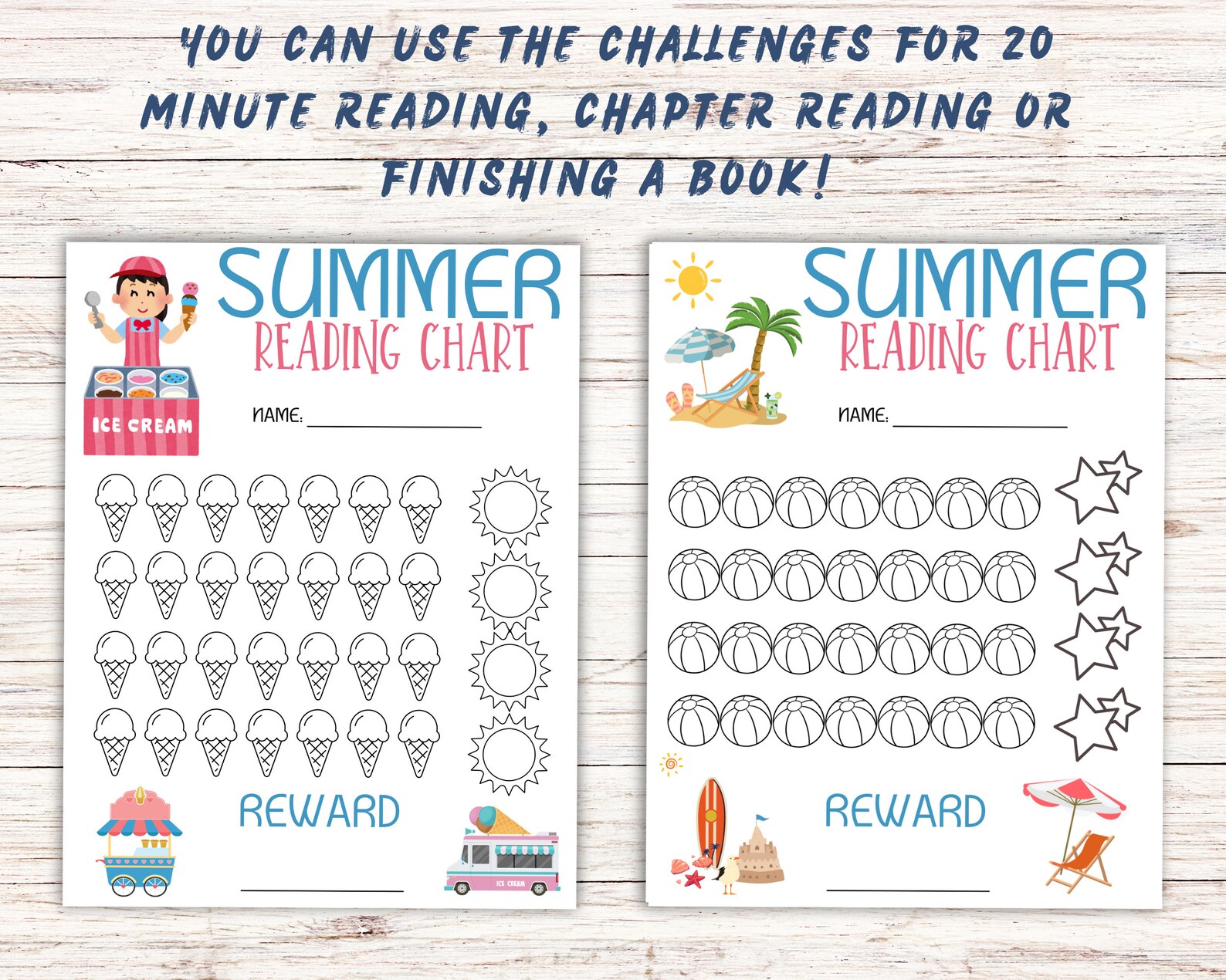 Summer Reading Log for Kids, Summer Reading Chart, Summer Reading Log ...
