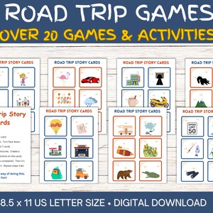 Road Trip Games for Kids, Printable Road Trip Games, Family Road Trip ...