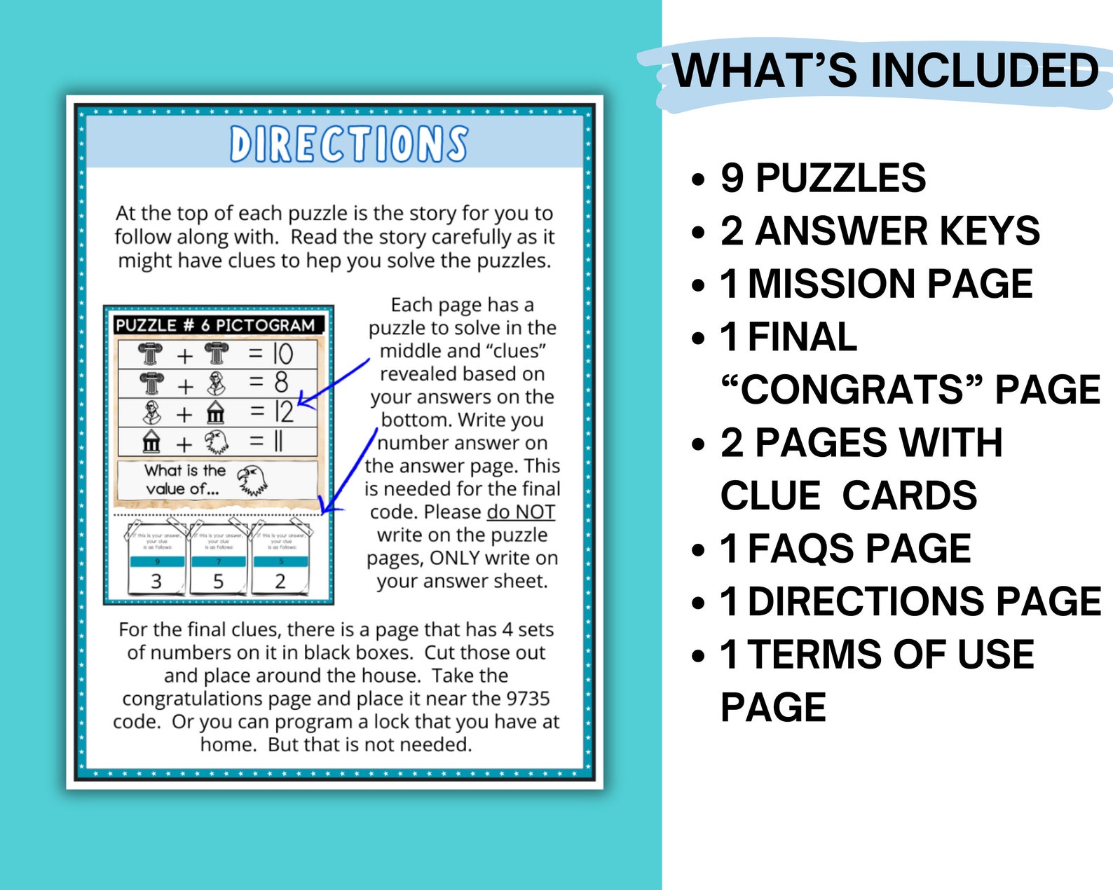 Escape Room for Kids, Printable Escape Room Kit, Library Escape Room ...