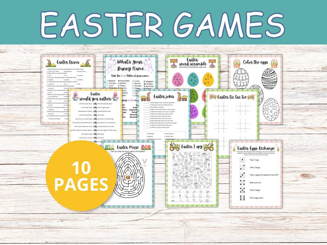 Easter Party Games Bundle Easter Games for Easter Kids Activities ...