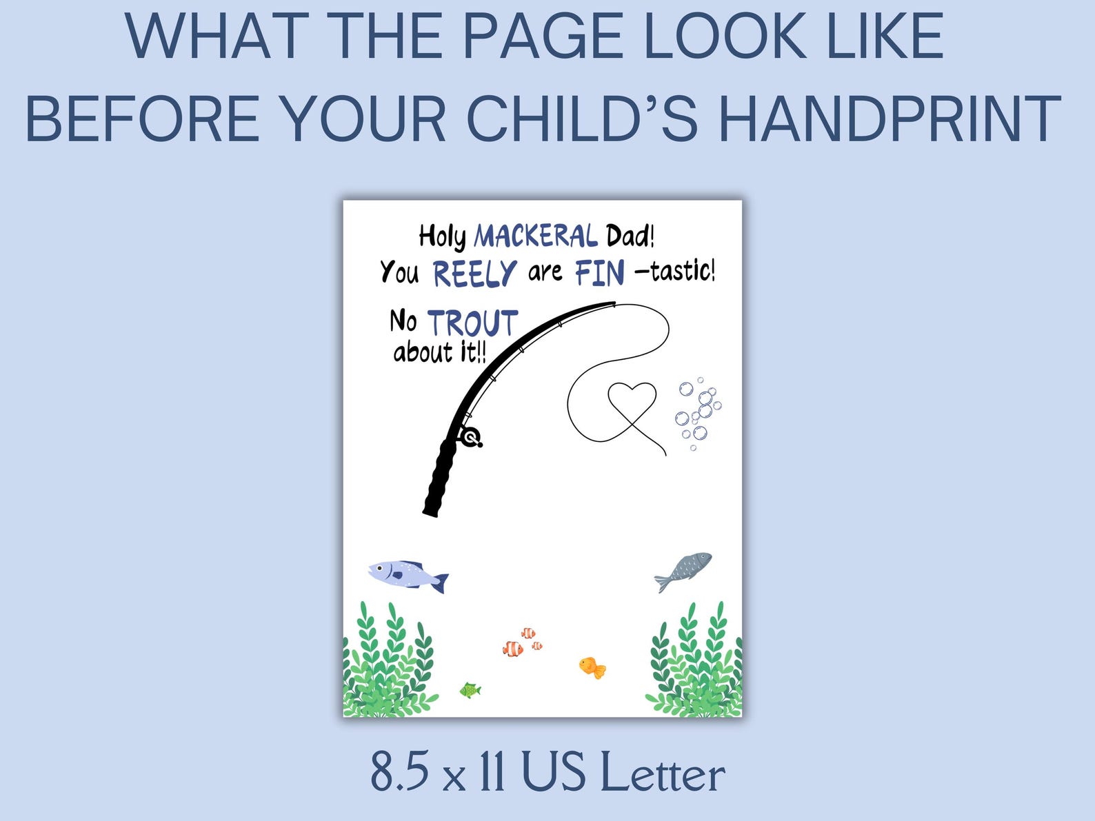 Father's Day Fish Handprint Art Fathers Day Fishing Handprint Craft ...