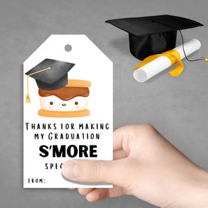 Graduation Gift Tag Grad Party Favor Graduation Thank You Smores Favor ...