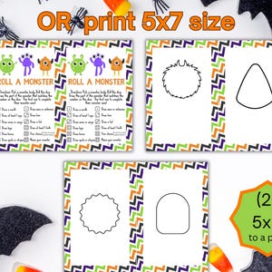 Roll A Monster Dice Game, Printable Kids Halloween Game, Halloween ...