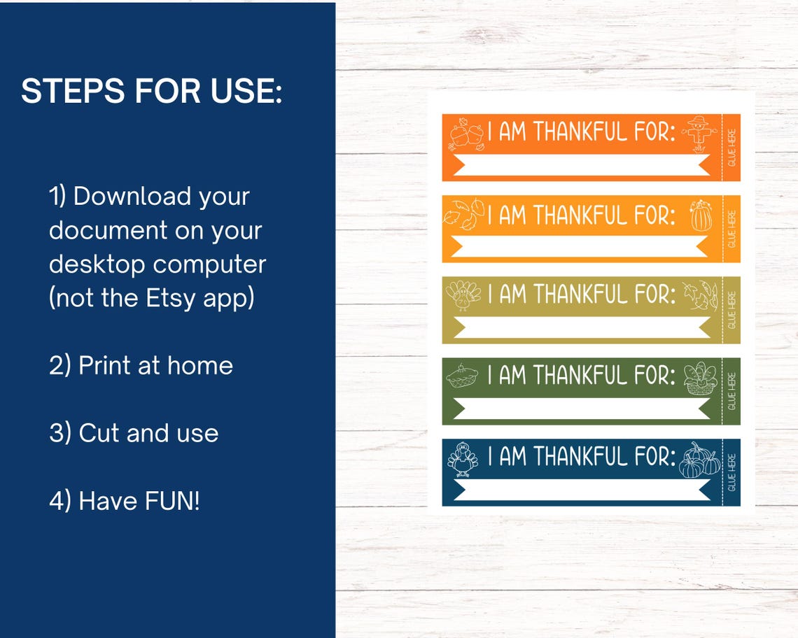 Thanksgiving Gratitude Paper Chain, Family Thanksgiving Activity ...