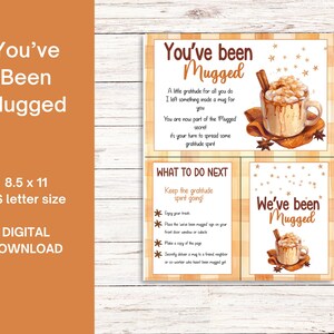 You've Been Mugged Fall Printable Gift Exchange Game, Thanksgiving Game ...