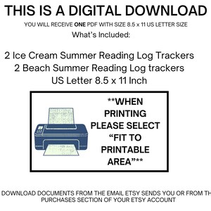Summer Reading Log for Kids, Summer Reading Chart, Summer Reading Log ...