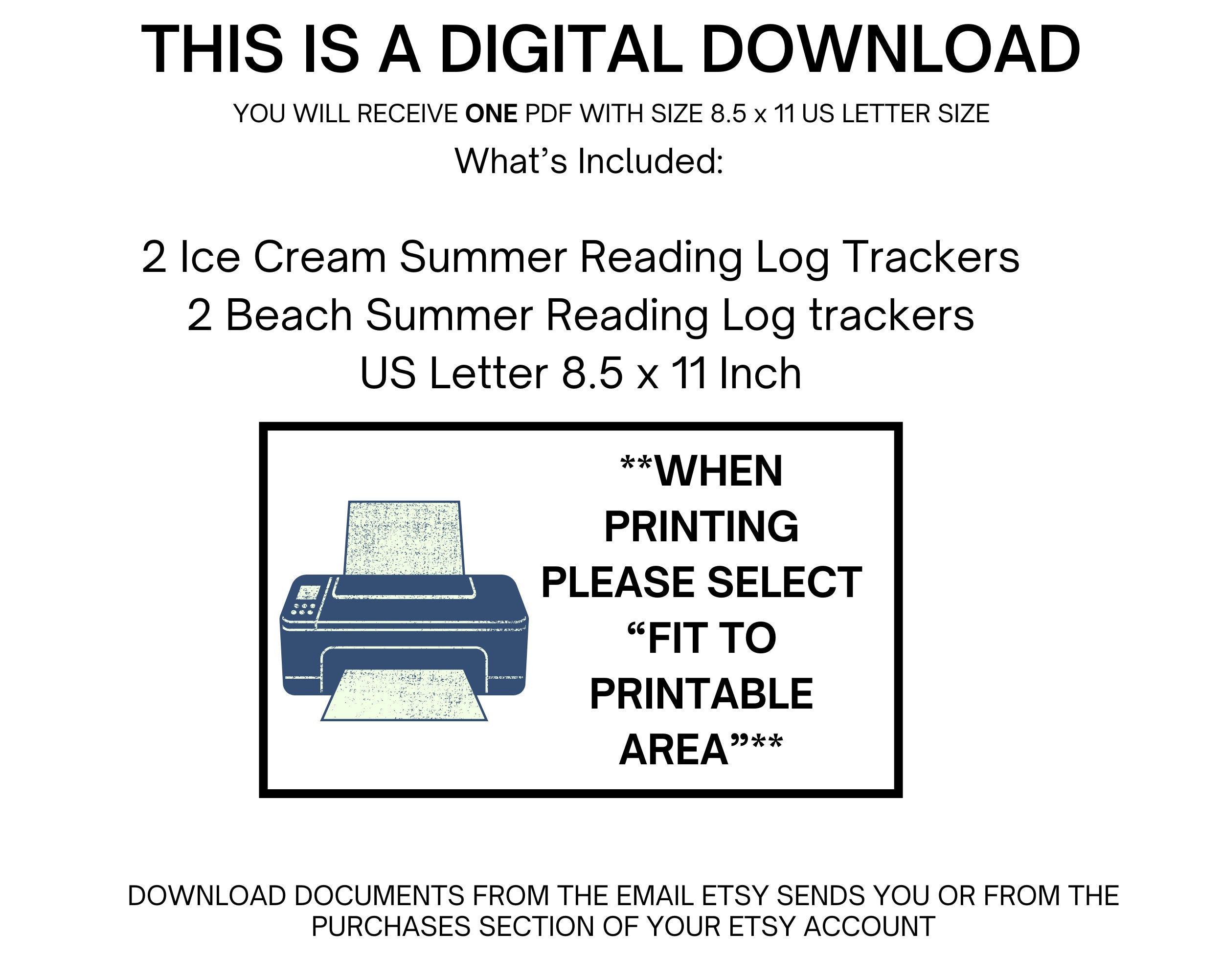 Summer Reading Log for Kids, Summer Reading Chart, Summer Reading Log ...