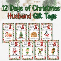 12 Days of Holiday Gift Tags, Printable Holiday Tags for Teachers ...