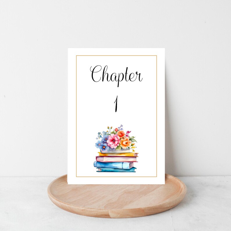 Book Themed Table Numbers for Baby Birthday Bridal Wedding Shower ...