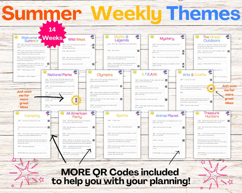 Summer Camp at Home, Summer Planner, Kids Summer Schedule, Summer ...
