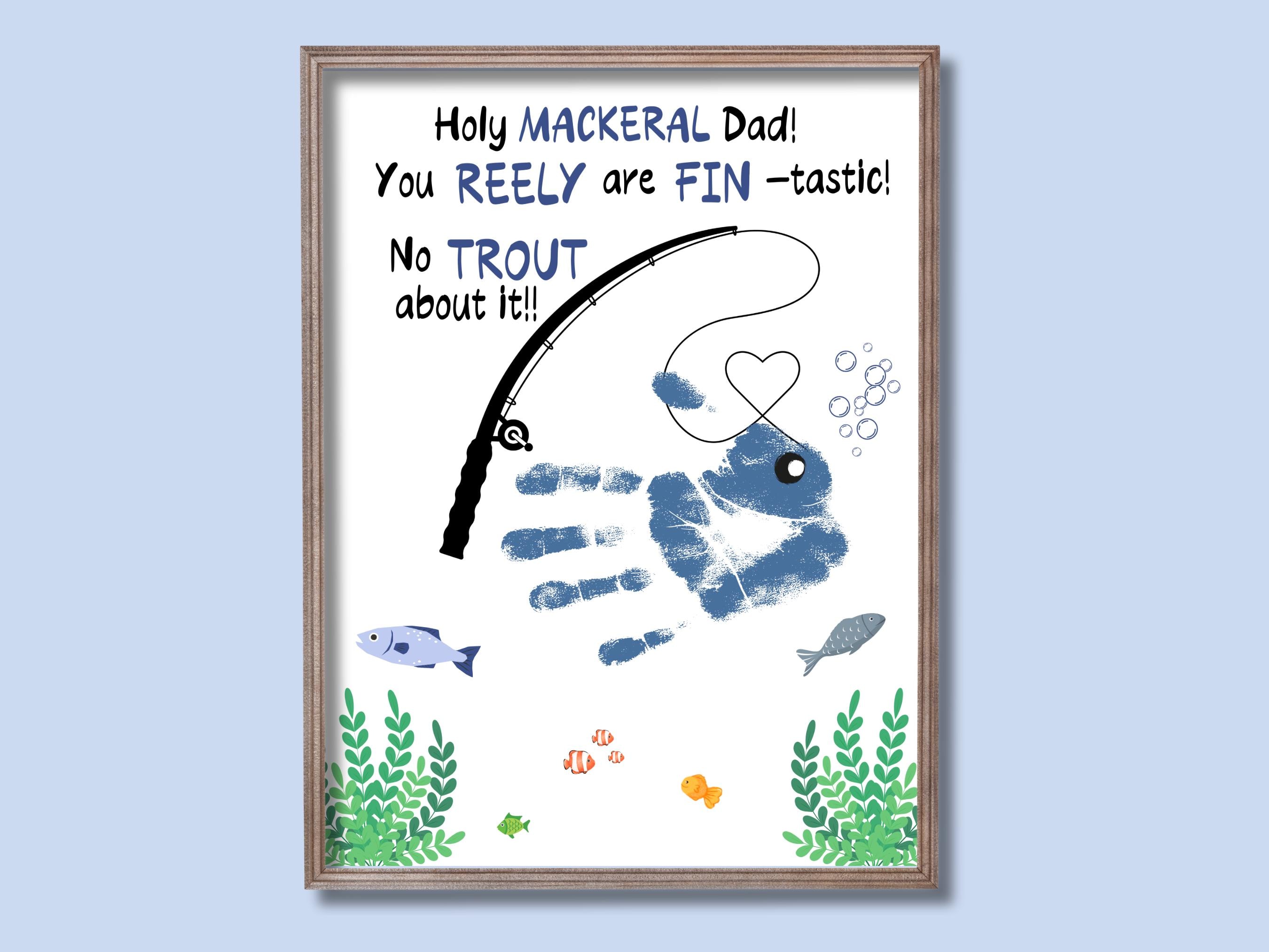 Father's Day Fish Handprint Art Fathers Day Fishing Handprint Craft ...