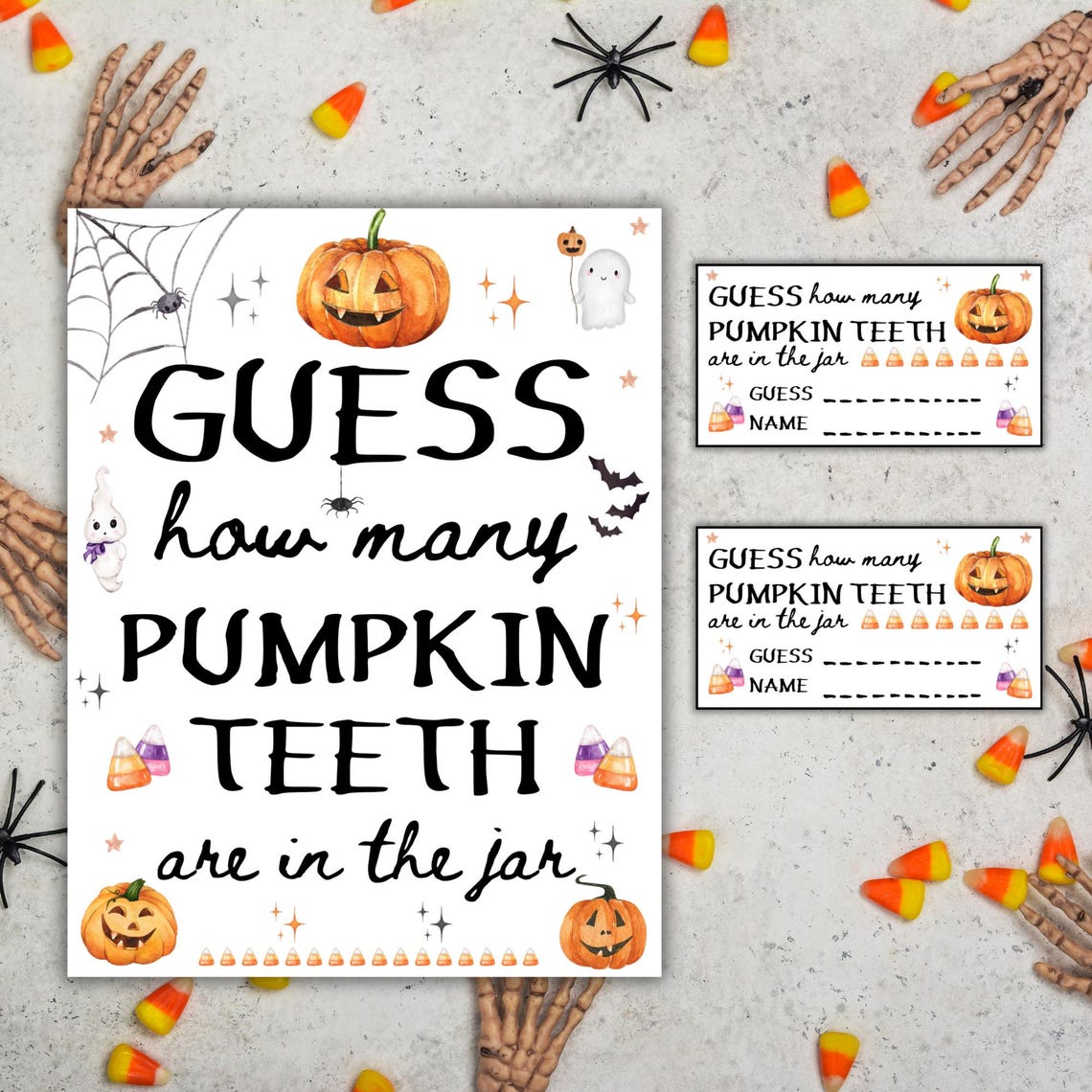 Guess How Many Candy Corn Guessing Game Classroom Halloween Party Game ...