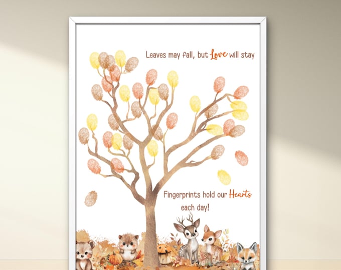 Fall Tree Handprint Craft, Fingerprint Craft, Fall Poem, Preschool ...