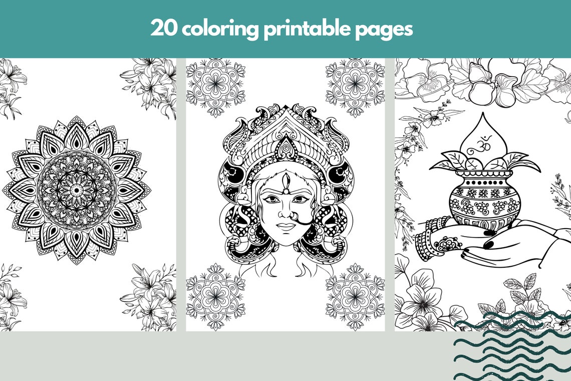 Printable Coloring Book, Printable Colouring Pages, Diwali, Diwali ...