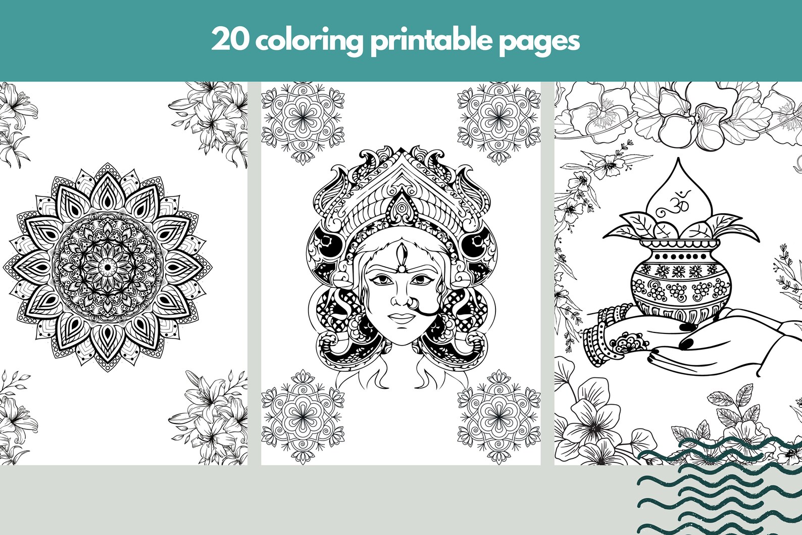 Printable Coloring Book, Printable Colouring Pages, Diwali, Diwali ...