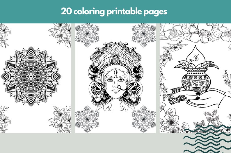 Printable Coloring Book, Printable Colouring Pages, Diwali, Diwali ...